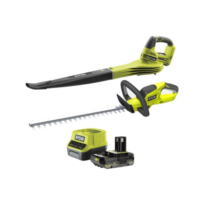 Pack 18V RYOBI Souffleur OBL1820S - Taille-haies OHT1845 - Batterie 2 ...