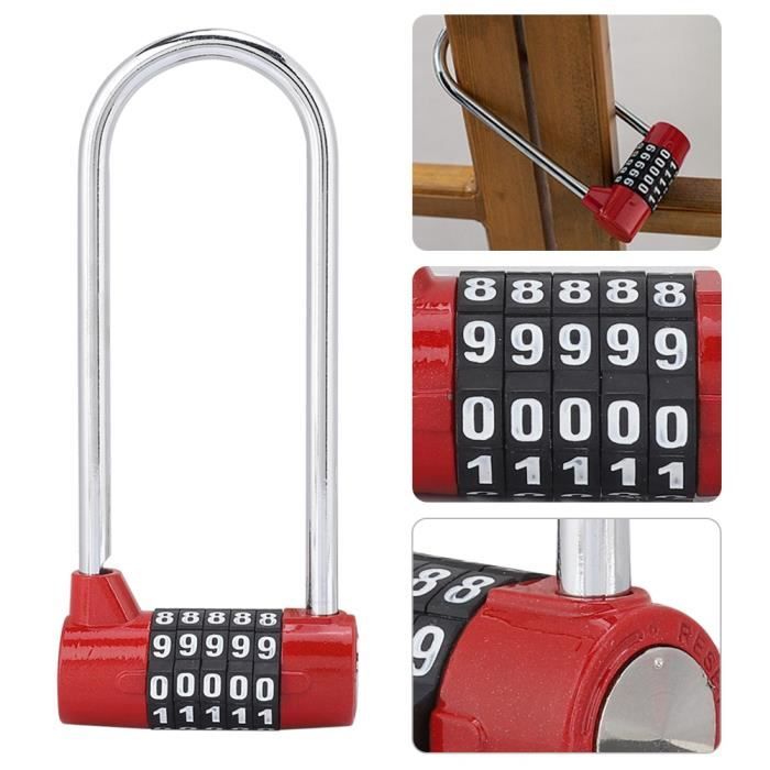 Cadenas - ATYHAO - Code Combinaison - Métal - Rouge - Cdiscount Bricolage