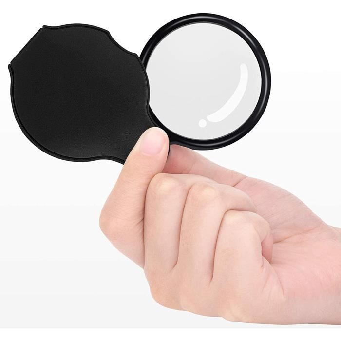Mini Loupe, Loupe De Poche Pliante, Loupe De Lecture Grossissement 8X ...