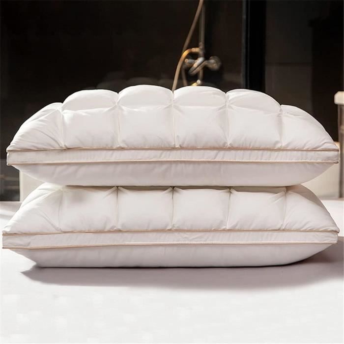 Oreillers De Luxe 3D En Duvet D'Oie Et Plumes – Rembourrage Naturel ...