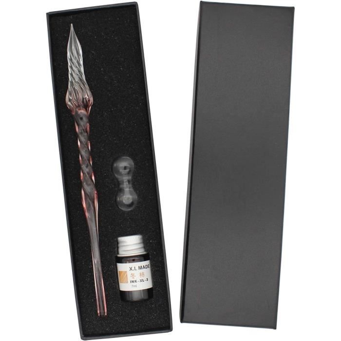 Glass Dip Pen Sign Pen Set 1 Stylo En Verre, Bouteille D'Encre 7 Ml, 1 ...