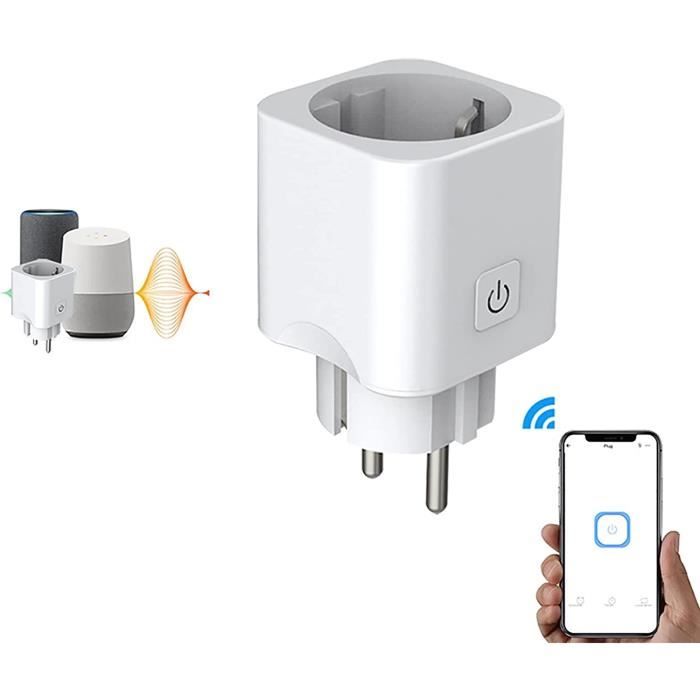 Prise Intelligente WiFi, Prise Européenne 10A 220V, Télécommande sans ...