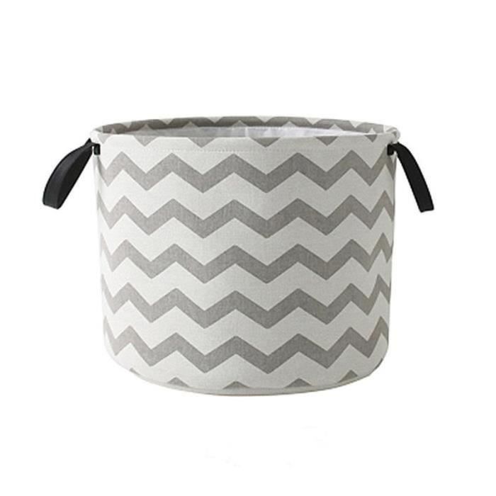 Pliable Ronde Corbeille Rangement Coton Panier Stockage Caisse à Jouet ...
