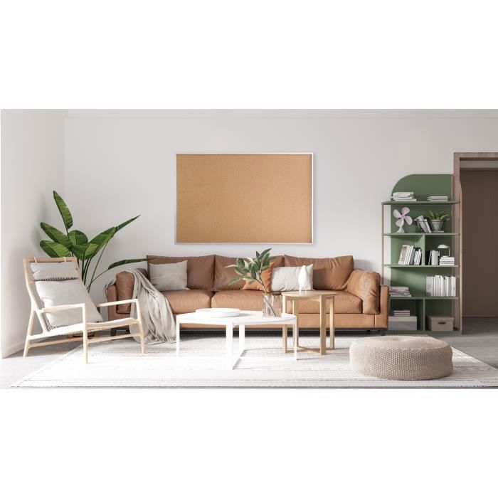 Tableau en Liège avec Cadre en Bois Argenté 120x90cm - Cdiscount Beaux ...