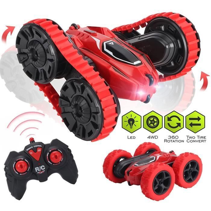 Voiture Télécommandée Tout Terrain, 4WD 360° Rotation RC Stunt Car Offroad Véhicule ...