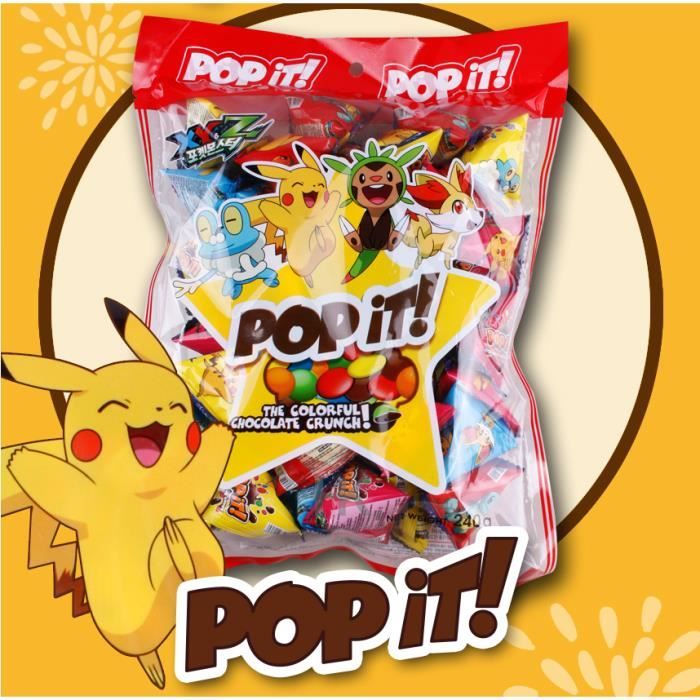 Pokemon Pikachu Moster Chocolate Pop It Snacks 240g 8.5Oz 1PCS ...