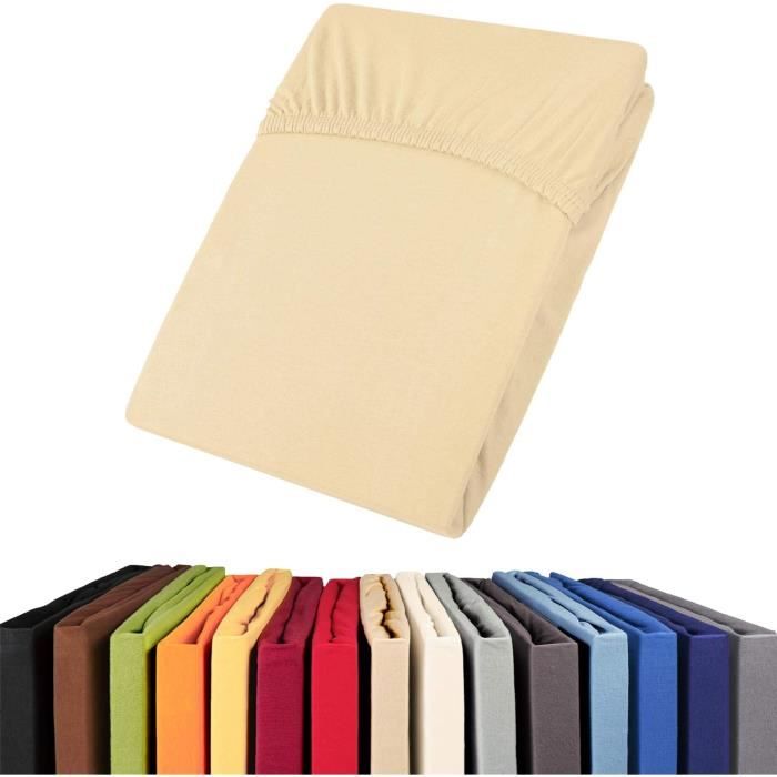 Viana Drap-Housse Surmatelas Revêtement Lit Sommier Tapissier Coton ...