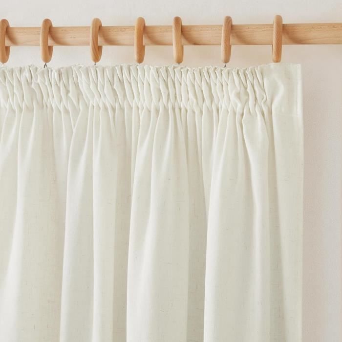 Rideau Voilage Epais Rideaux Lin Pour Petite Fenêtre-Cuisine Lin ...