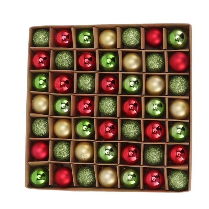 EJ.life mini boule de sapin de Noël 49pcs mini boule de noël ornements ...