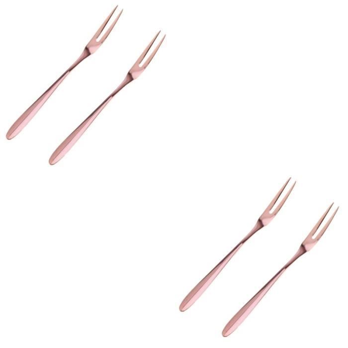 4 pcs délicats utiles en acier inoxydable fourchette fourchette ...