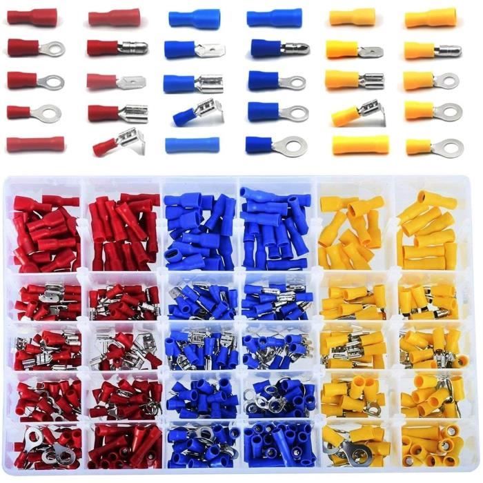 Cosses Electriques pour Voiture, 480 Cosse a Sertir Incluent Bague ...