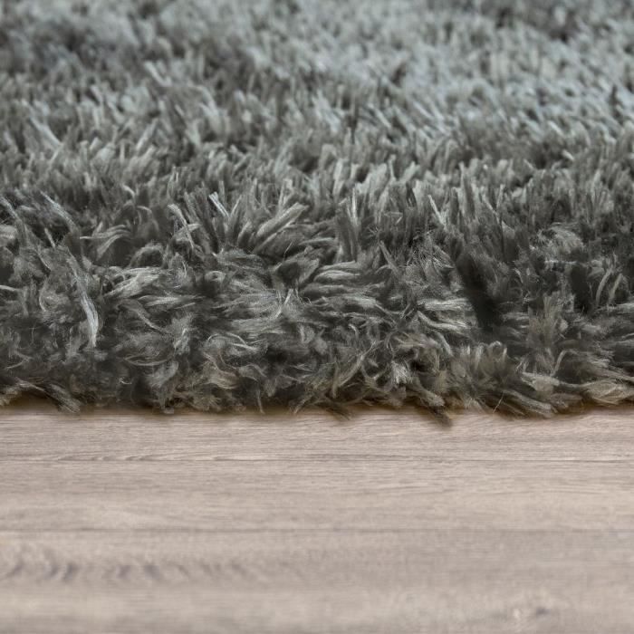 Tapis Poils Longs Salon Lavable Shaggy Uni Dif. Coloris/Tailles [Gris, 120x160 cm] - Cdiscount ...