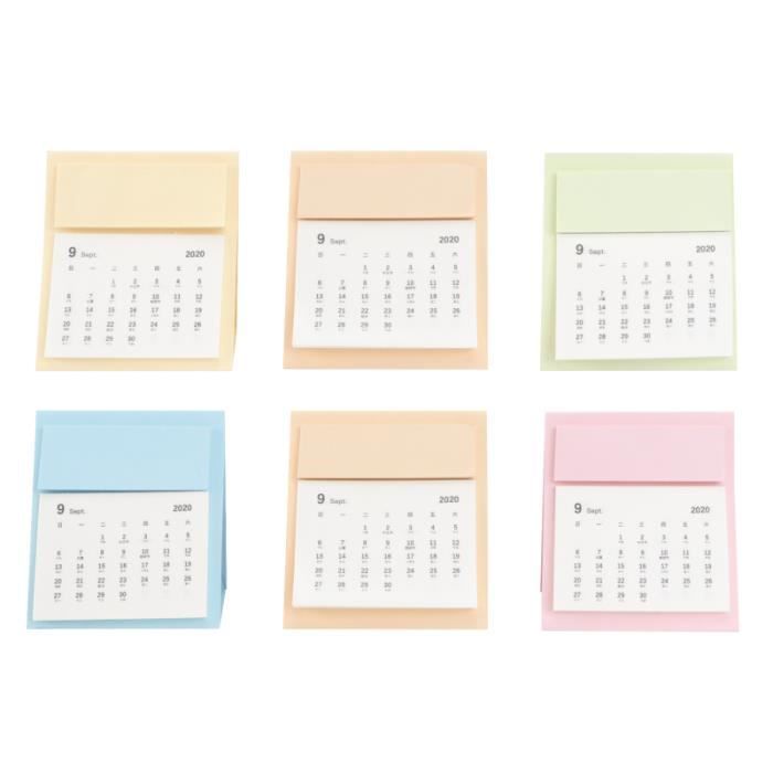 6pcs mini calendriers en papier Calendriers de table organisant des ...