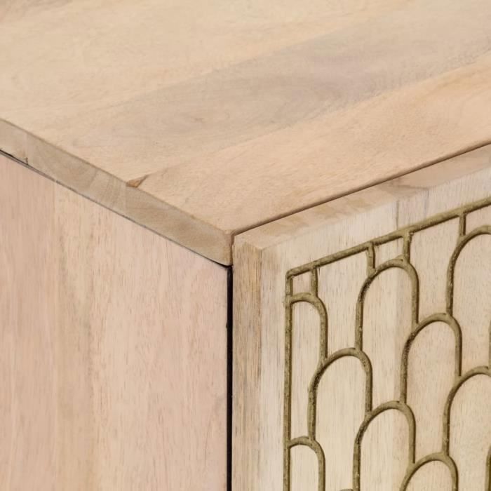 ABB Armoire lavabo de salle de bain bois massif de manguier - Pwshymi ...