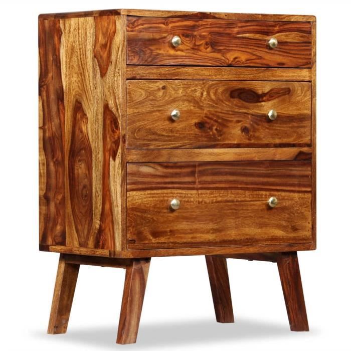 ABB Armoire latérale Bois de Sesham massif 60 x 35 x 76 cm - Qqmora ...