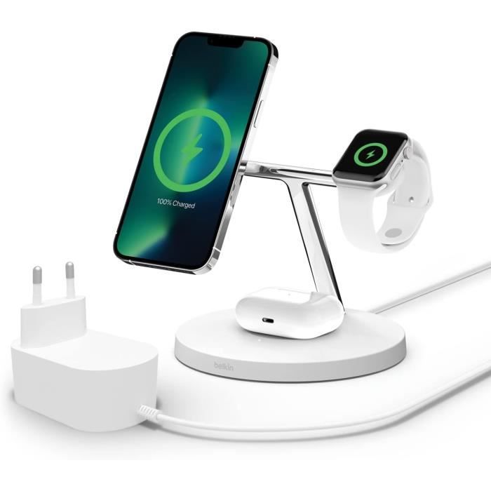 Chargeur Magnétique 3 En 1 Magsafe, 15 W, Chargeur Sans Fil, Recharge ...