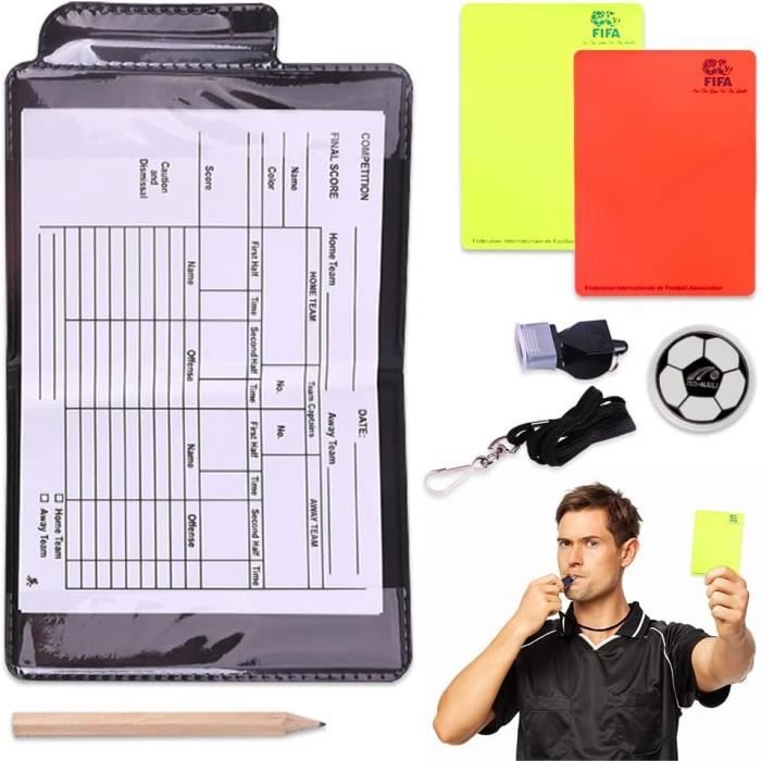 Mizikuu Cartes d'arbitre de Football, Carton Arbitre Set avec Cartons ...