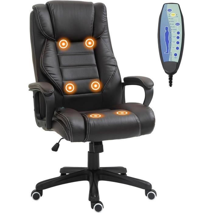 Vtto Fauteuil de Bureau massant Fauteuil Bureau Ergonomique Grand ...