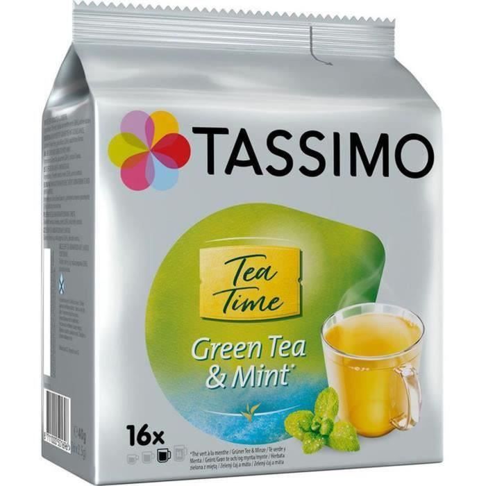 LOT DE 5 - TASSIMO - Tea Time Dosettes de Thé vert à la menthe - boite ...