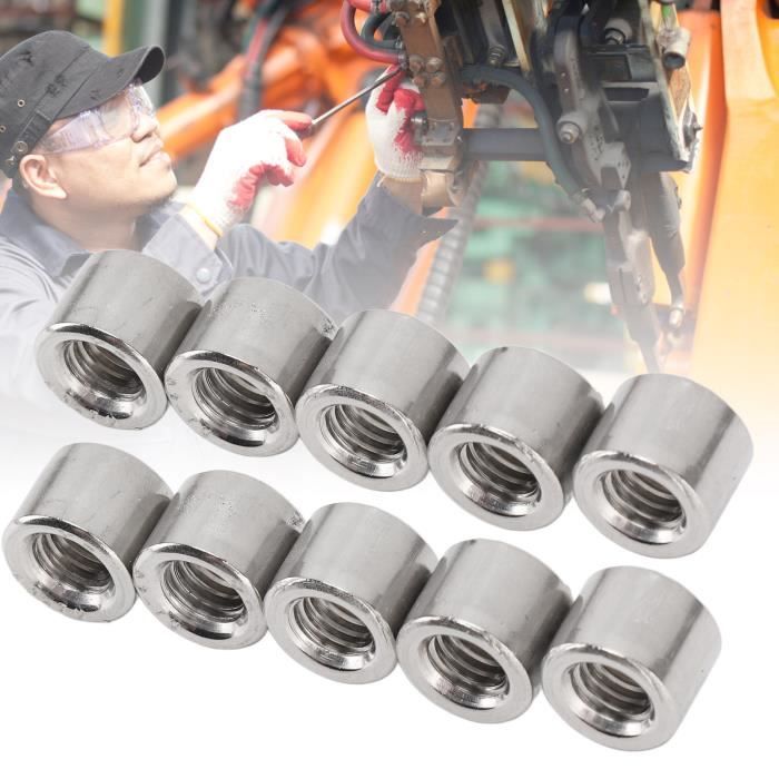 ZER-Écrou d'accouplement rond 50 pièces écrou de couplage rond filetage ...