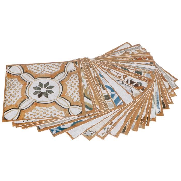 YUA Autocollant de tuile 24 pièces autocollant mural maison décorative ...