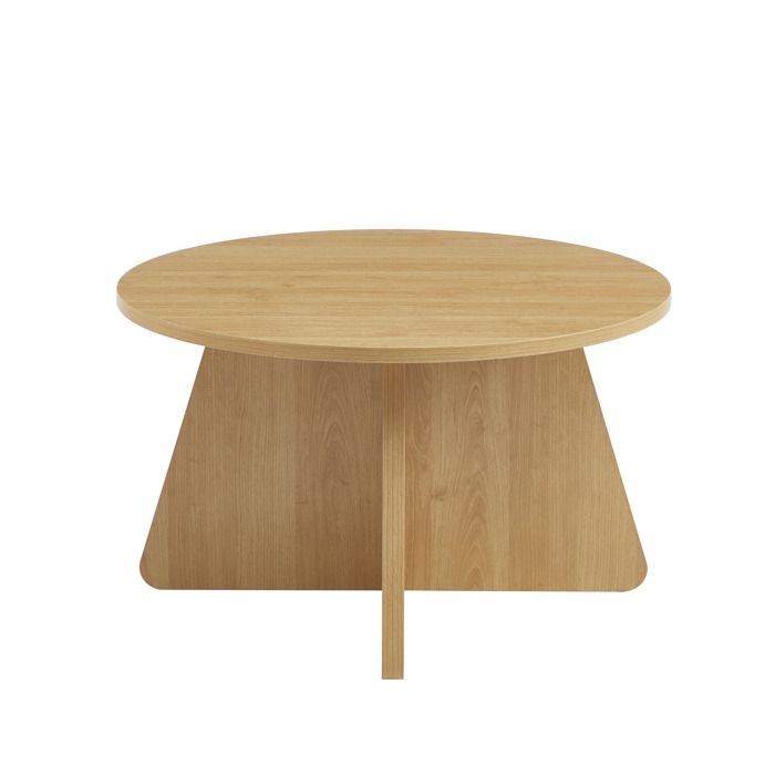 Table basse ronde RUBA effet chêne - Bois - Cdiscount Maison
