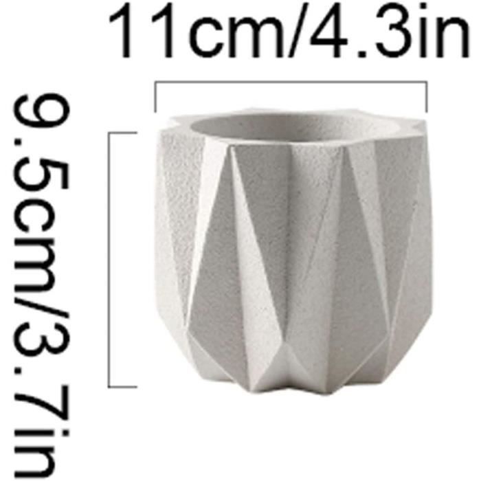 Pot de plante en ciment rond - Pots Fleurs - Décoratif avec trou de ...