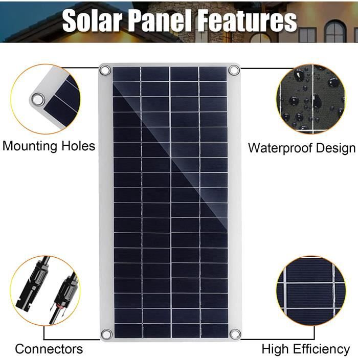 Panneaux Solaires 300W 12V Panneau Solaire Panneau Solaire Étanche Panneau Solaire Cellule ...