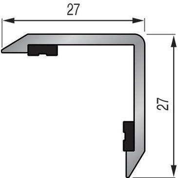 Cornière angle 3m.l 25x25mm aluminium - DINAC - 1330100 - Cdiscount ...