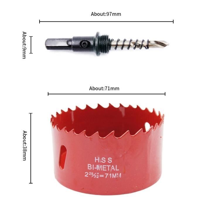 Scie Cloche 71 Mm, Fraise Cloche , Fraise Ronde Pour Percer Des Trous ...