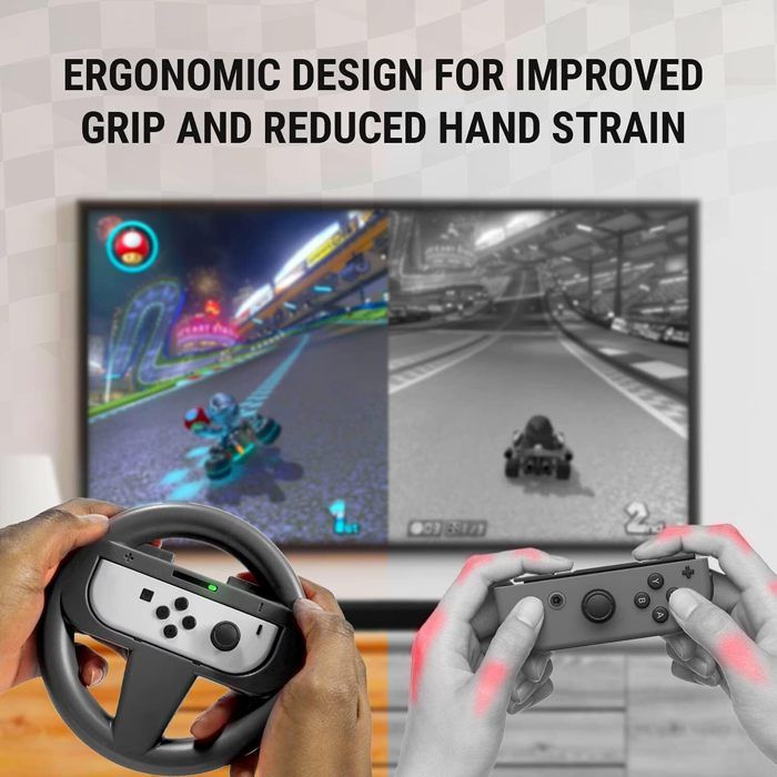 2 Volants Orzly pour Nintendo Switch - 2 Volant Noir pour Les manettes ...