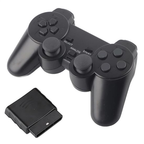 JAC® PS2 Manette Sans Fil Noir Manette de Jeu 2.4GHz 8M 130094 - Cdiscount
