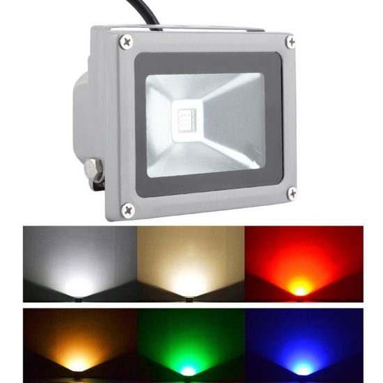 Sonew Projecteur Colorful RGB LED Flood Light Projector, 10W Outdoor ...