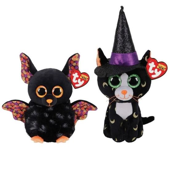 Ty - Peluches - Beanie Boo's - Raton Chauve-souris d'Halloween & Chat ...