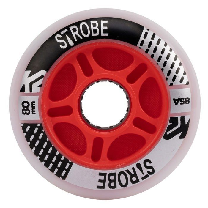 Roller in line K2 - 30G3110 - Strobe 85a Inline Skate Wheels White/Red ...