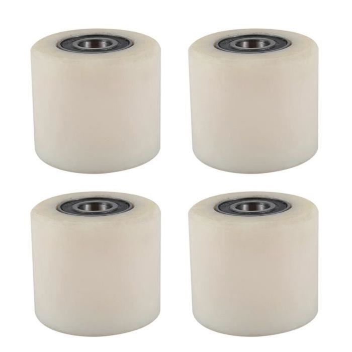 ROUE - ROULETTE 4X pour Faire Pivoter la Palette 80 x 70 mm Nylon Beige ...
