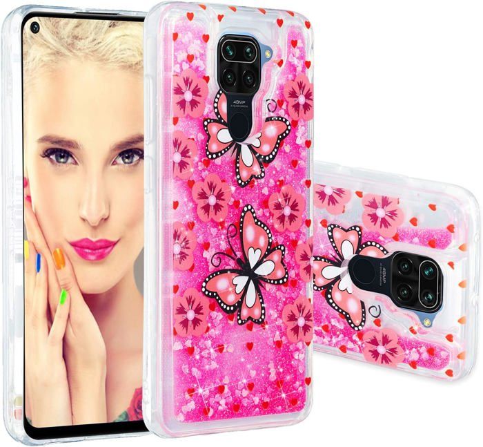 Liquide Coque Xiaomi Redmi Note9 Glitter Étui Clair Souple Gel Silicone ...