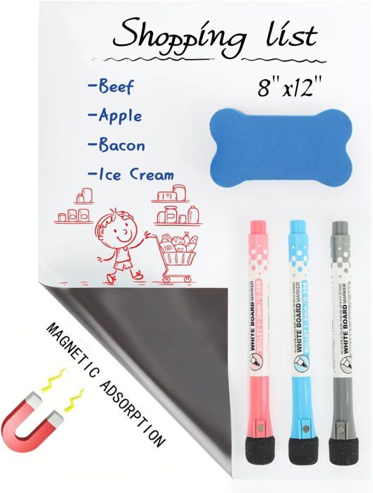 A4 Tableau Blanc Magnetique Frigo,Tableau blanc magnétique effaçable à ...