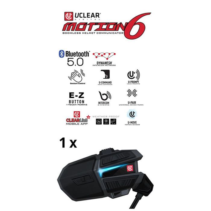 Kit Mains-libres & Intercom Motion 6 - Uclear - Cdiscount Auto