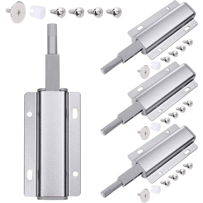 Push to Open Aimant Porte Placard, 4Pcs Loquet Magnetique Push Open ...
