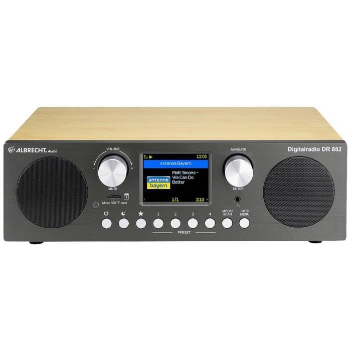 Radio de table - ALBRECHT - DR 882 - DAB+ - FM - AUX - USB - SD ...