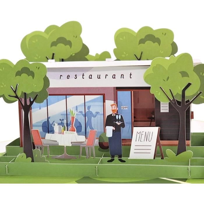 Bon Cadeau Restaurant Pop-Up – Carte cadeau 3D pour une visite au ...