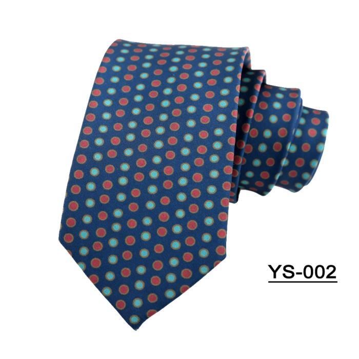 YS-002 - Cravate à motif imprimé pour homme, 7CM, en Polyester, motif Floral, vêtement de mode ...