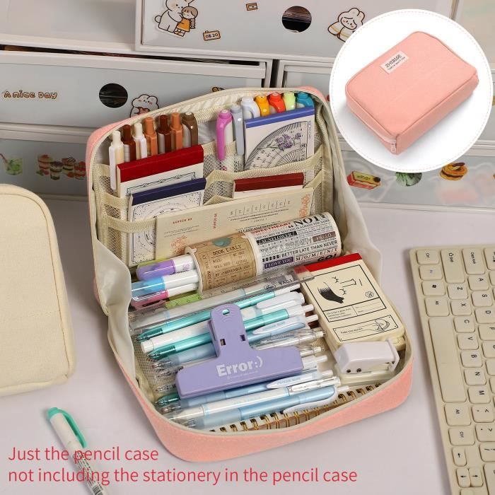 Trousse à stylo,trousse à crayons en toile,trousse multifonctionnelle ...