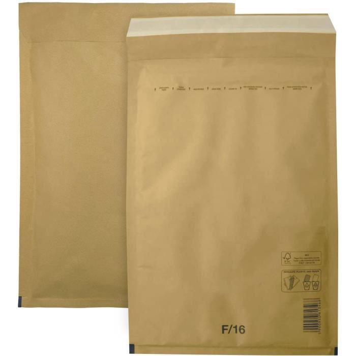 10 Enveloppes À Bulles D'Air F16 240 X 350 Mm Enveloppe À Bulles Marron ...