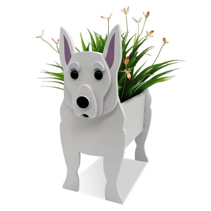 Pot de fleur de jardin en PVC, Jardinière de chien, Schnauzer, Bulldog ...