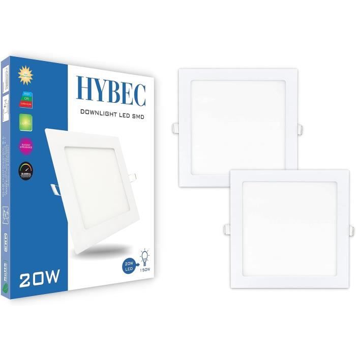 Hybec - Spot Led Carré Encastrablé, Spot Led Encastrable Downlight ...
