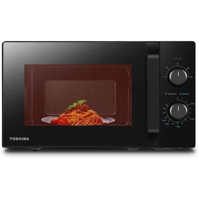 TOSHIBA Four à Micro-Ondes MW2-MM20PF(BK), avec Décongélation Facile, 5 Niveaux de Puissance ...