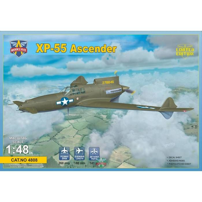 MODELSVIT - Maquette Avion Xp-55 Ascender Modelsvit 4808 1/48ème ...