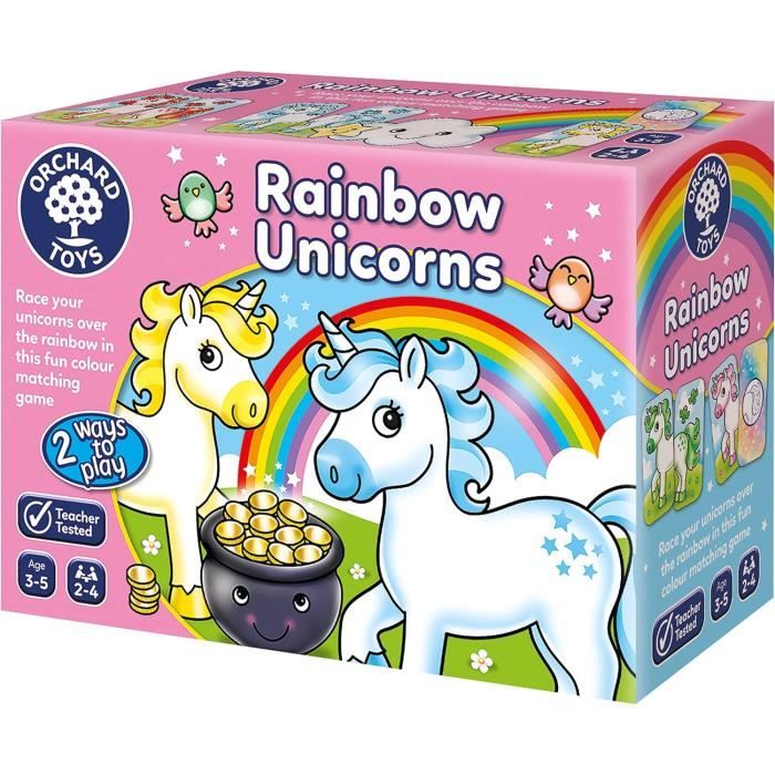 Rainbow Unicorns Memory Matching Game For Learning Colours. First Board ...